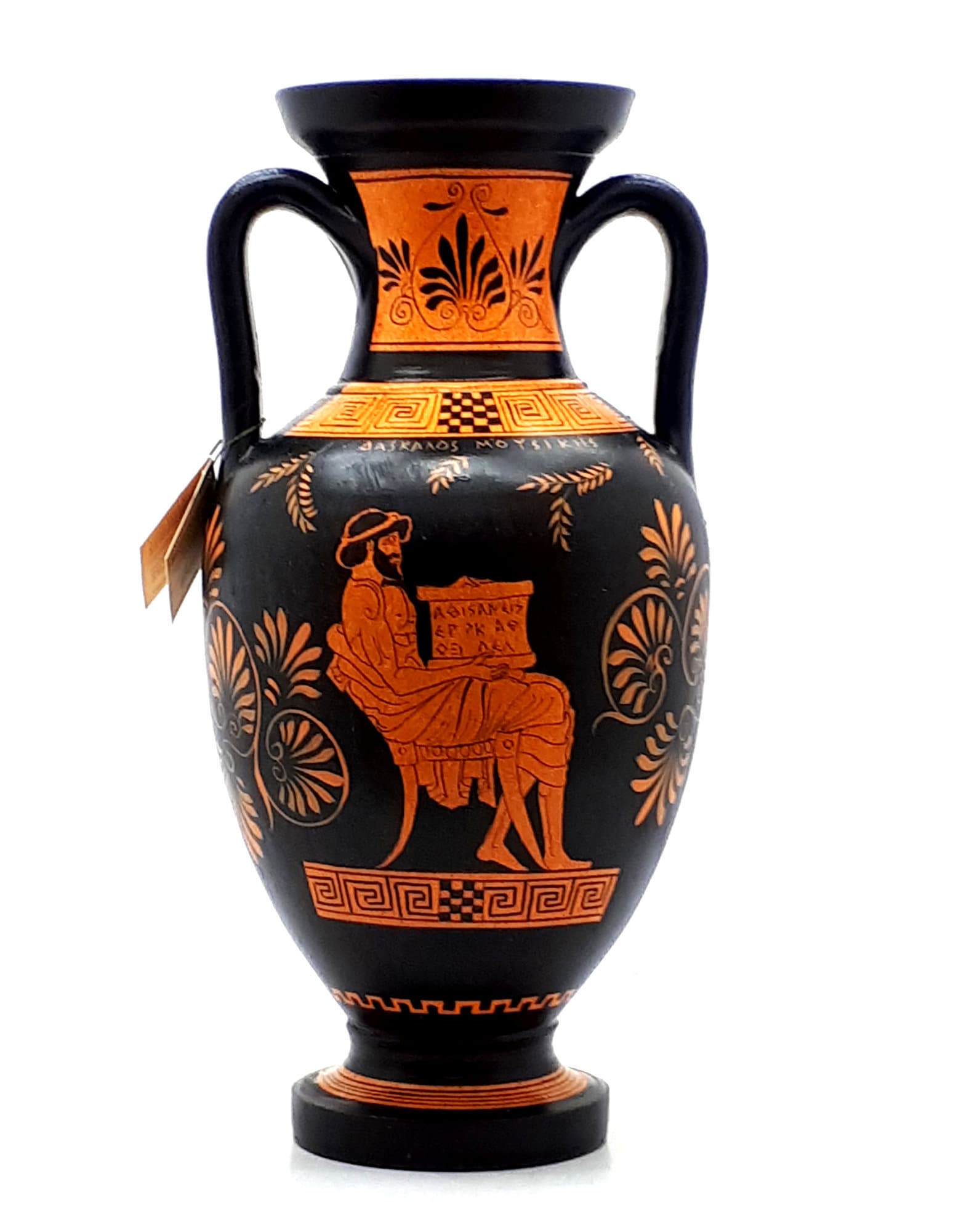 Ancient Greek Amphora,Red Figure Pottery Vase 31cm,God Hephaestus With ...