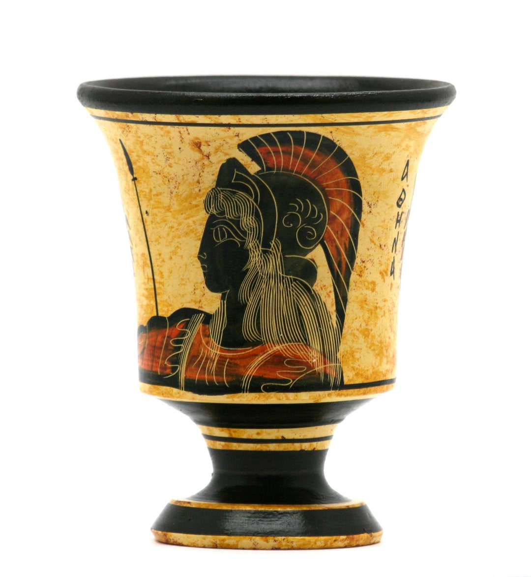 Pythagora’s Cup Greek Ceramic Pottery Cup of Justice Goddess Athena 4. ...