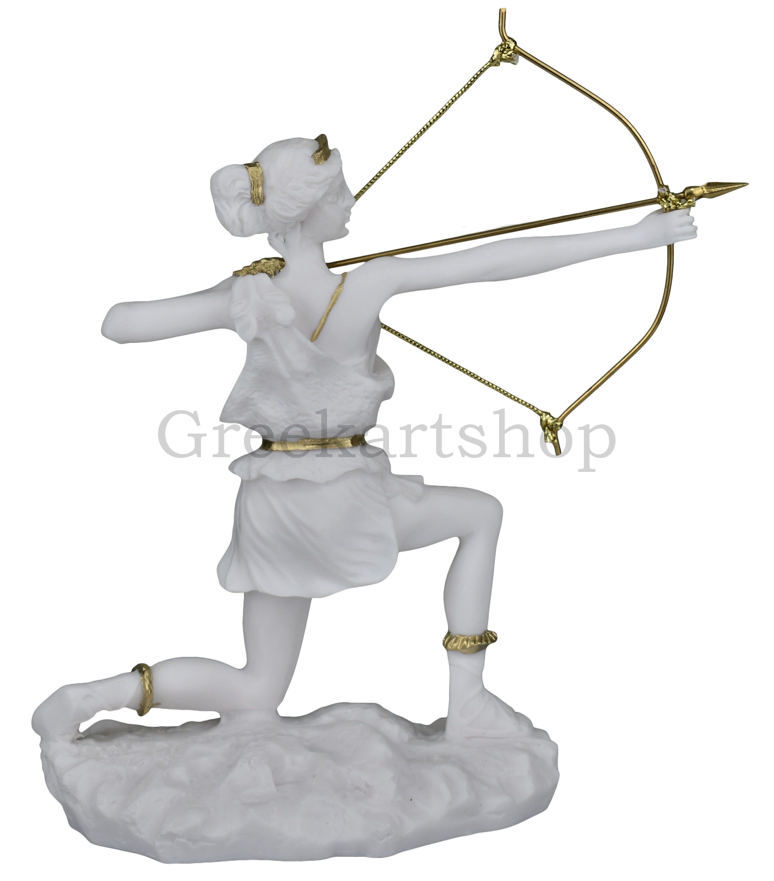 Artemis Diana Greek Roman Goddess Hunting Bow Statue Sculpture Etsy