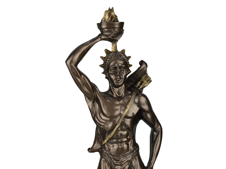 Greek Sun God Helios Colossus of Rhodes Seven Wonders Cast Marble ...