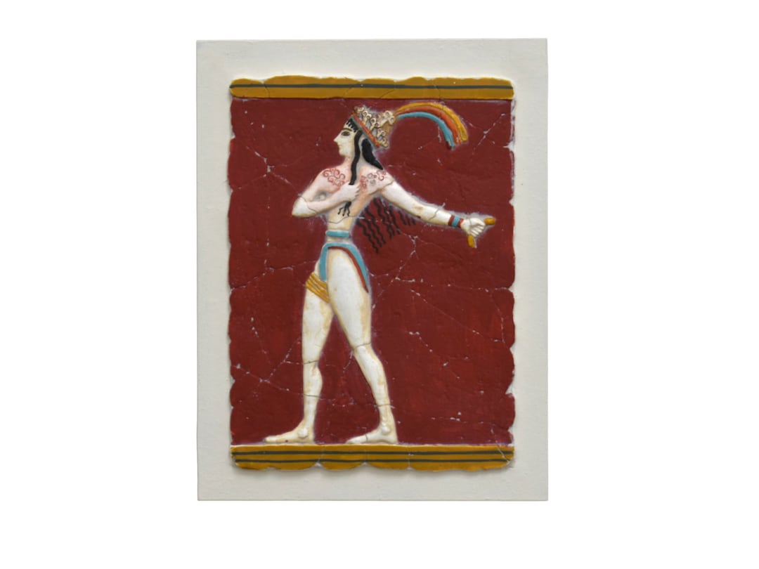 Knossos Fresco Prince of the Lilies Minoan Palace Crete 1500 B.C ...