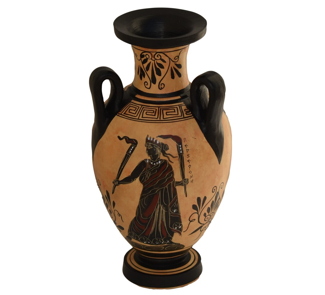 Goddess Persephone Hades Demeter Hydria Vase Painting Ancient Greek ...