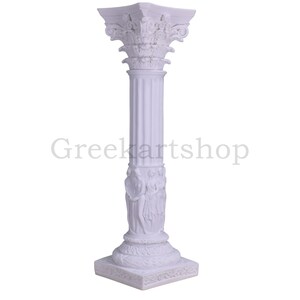Muses Corinthian Column Pillar Pedestal Greek Cast Marble Goddess ...