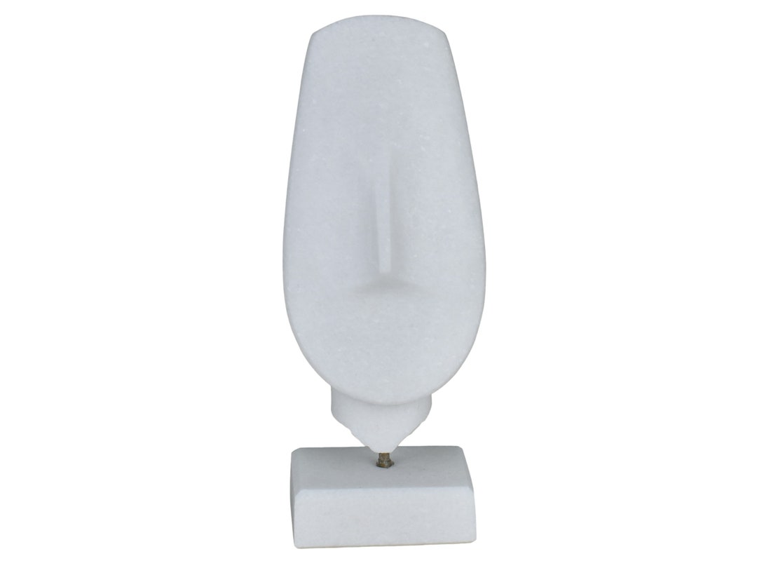 Cycladic Head Idol Greek Handcarved Natural Marble Statue Sculpture ...