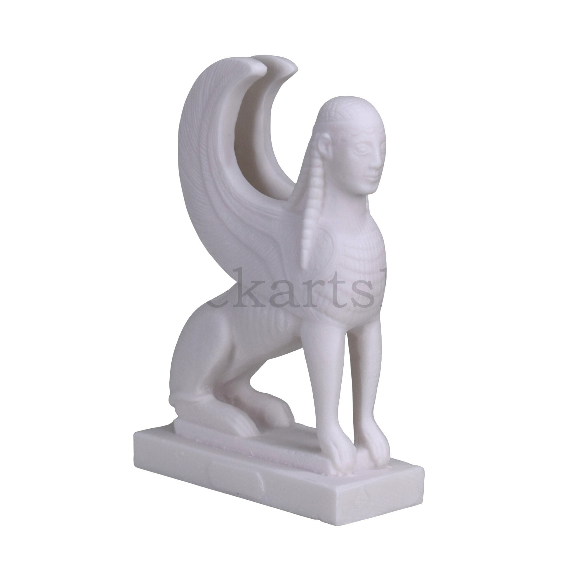 SPHINX Greek Mythical Woman Headed Lion Statue Sculpture Figure 6 ...