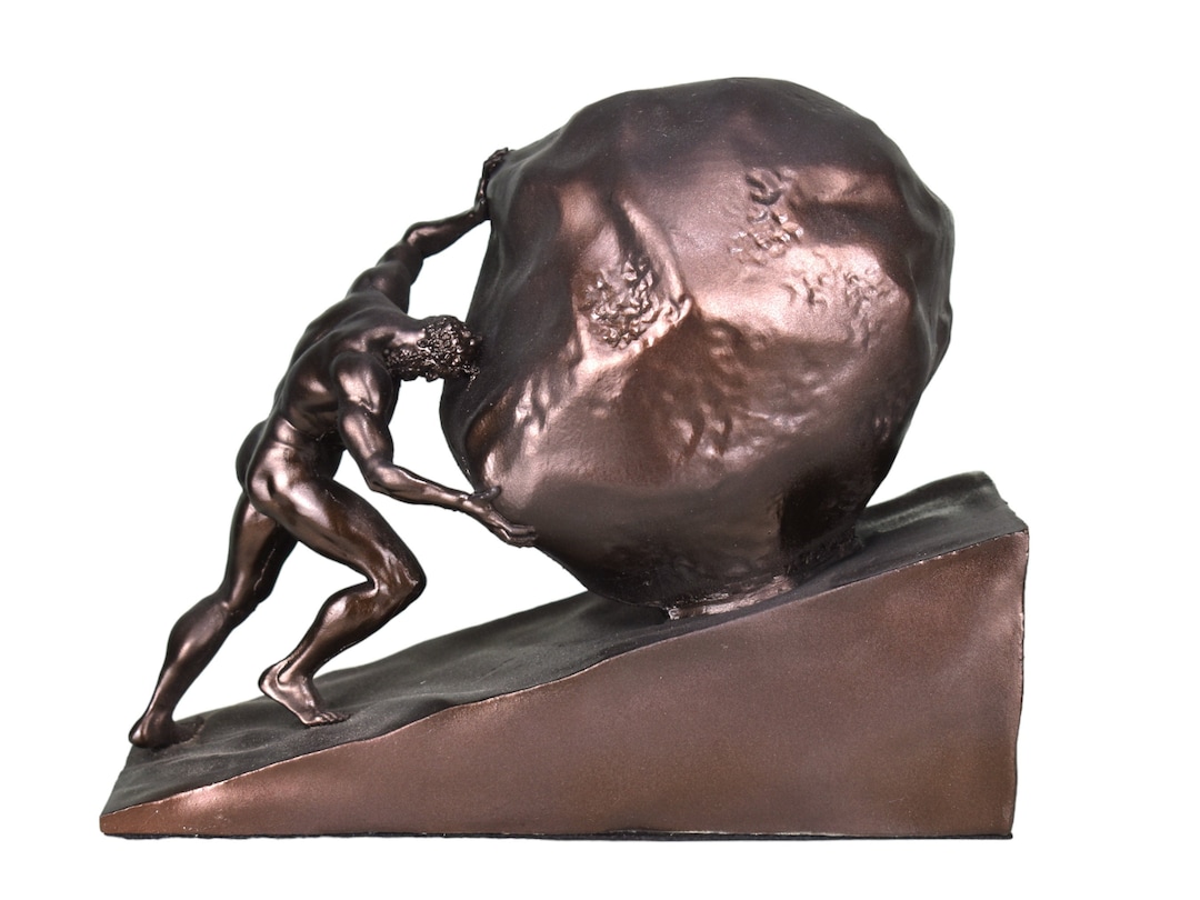Myth Punishment of Sisyphus Ancient Greece Resin Sculpture Statue ...
