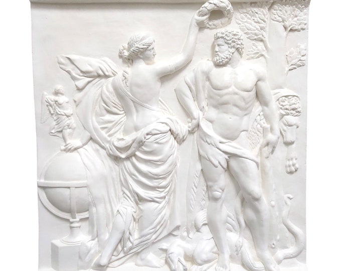 Hercules Crowned by Glory Wall Decor Plaque Relief Frieze Greek ...