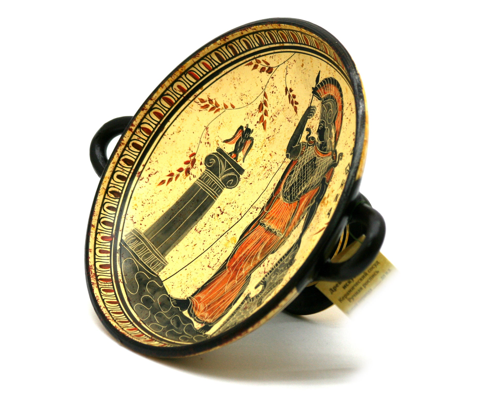 Wine Cup Pottery Kylix Ancient Greek Pottery Painting Goddess Athena - Etsy