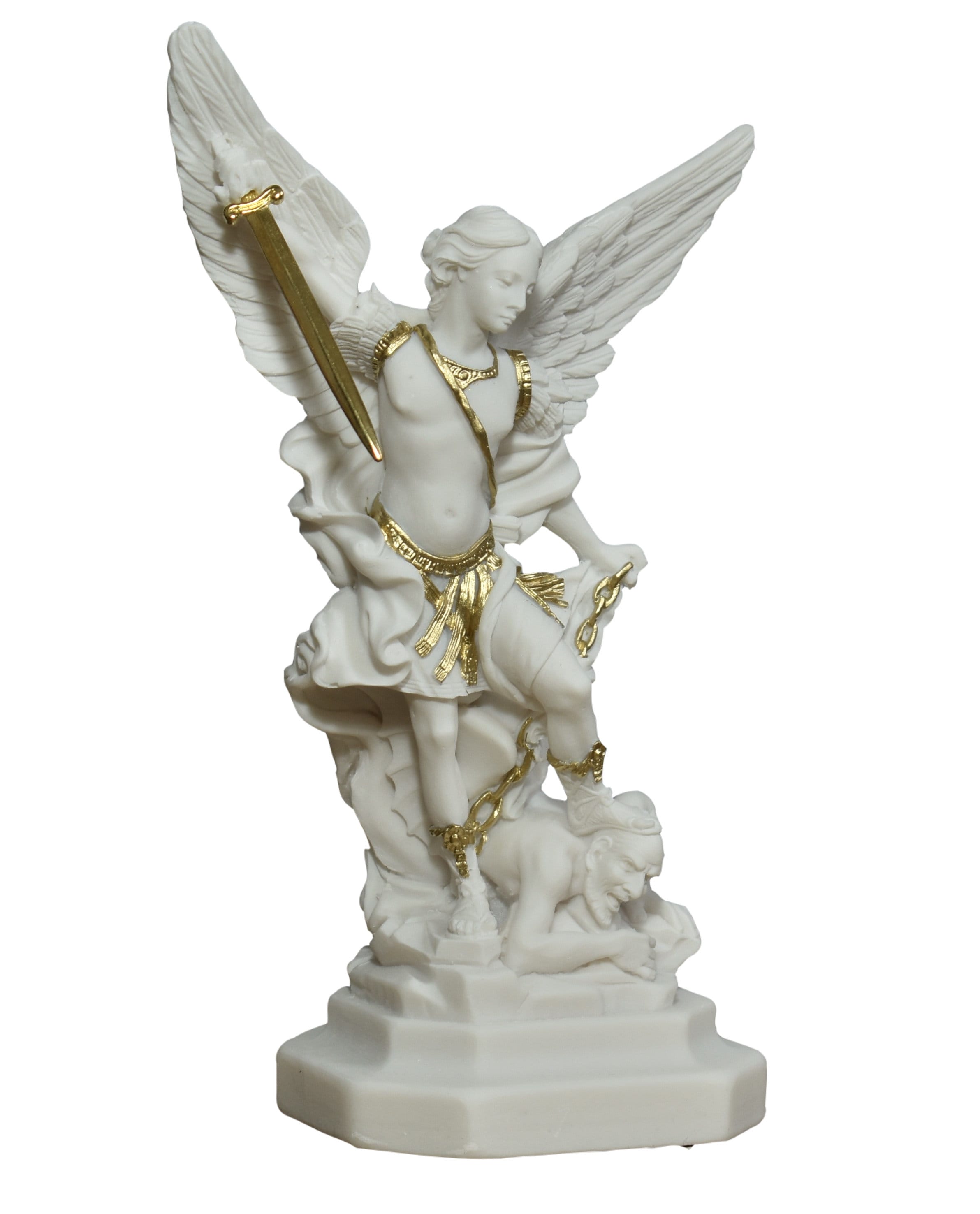 Saint St Michael Archangel Defeated Lucifer Greek Statue Sculpture ...