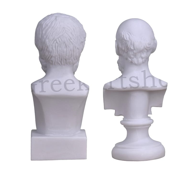 SOCRATES & ARISTOTLE Greek Philosopher Bust Head Set Statue - Etsy