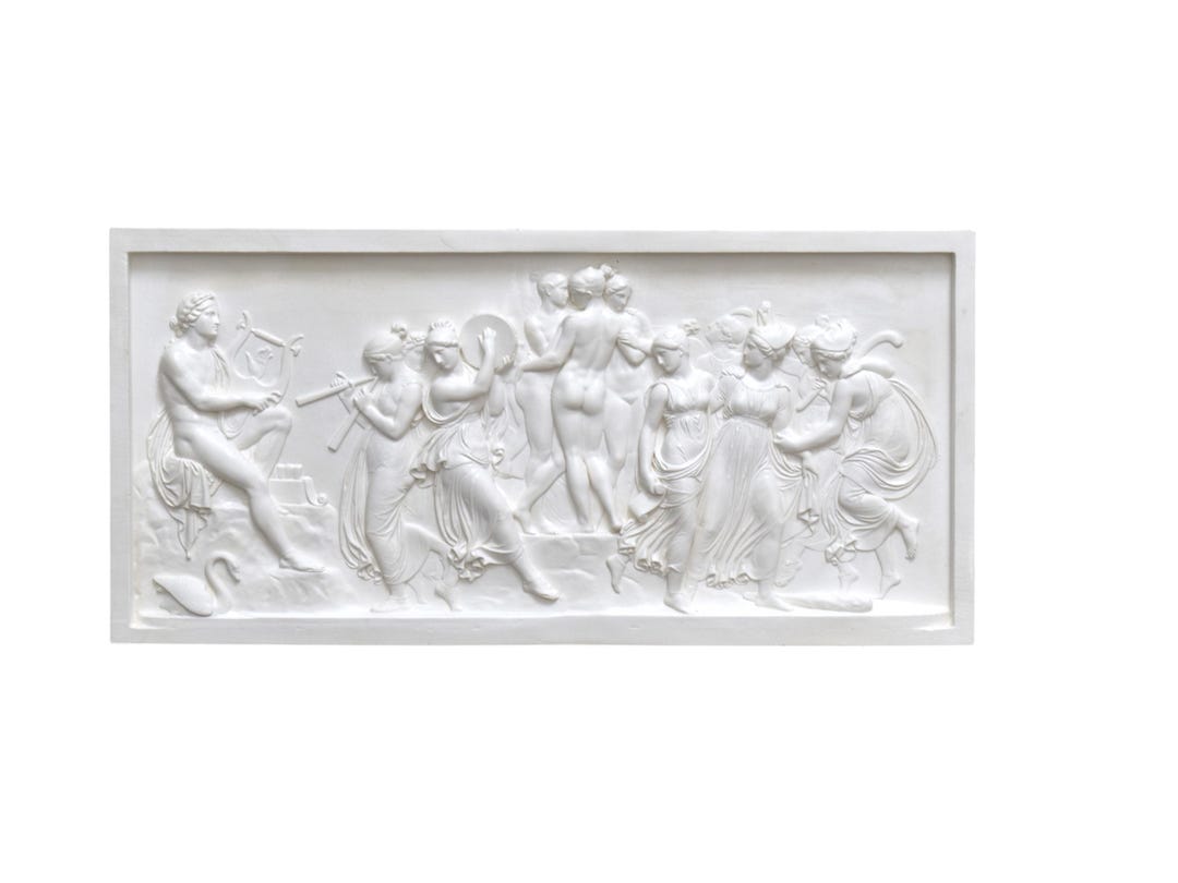 God Apollo Nine Muses and Three Graces Relief Plaque Frieze Greek ...