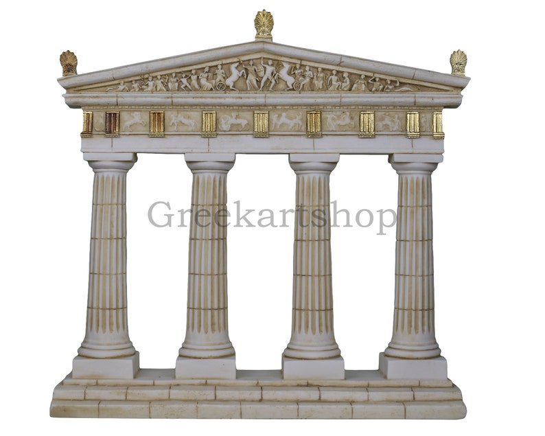 Parthenon Temple Statue, Ancient Greek Acropolis Sculpture, Cast Marble ...