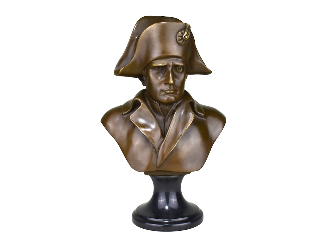Napoleon Bonaparte Bust Real Bronze Metal Art Small Sculpture Figure ...