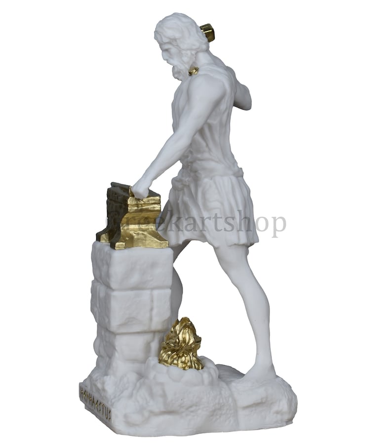 Hephaestus Greek Olympian God of Fire Statue Sculpture Figure | Etsy