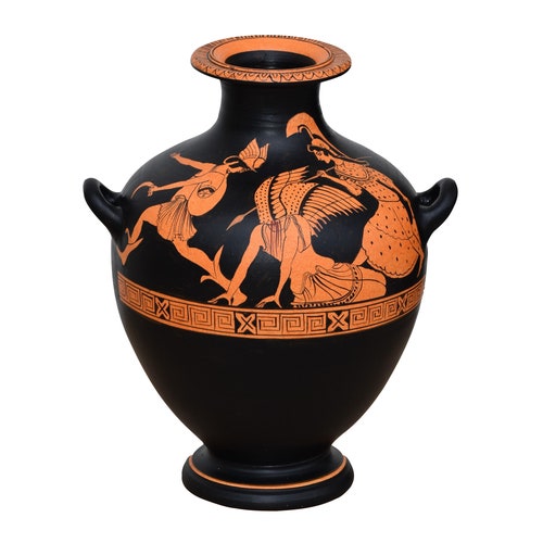 Perseus With Medusa's Head Hydria Vase Athena Ancient - Etsy