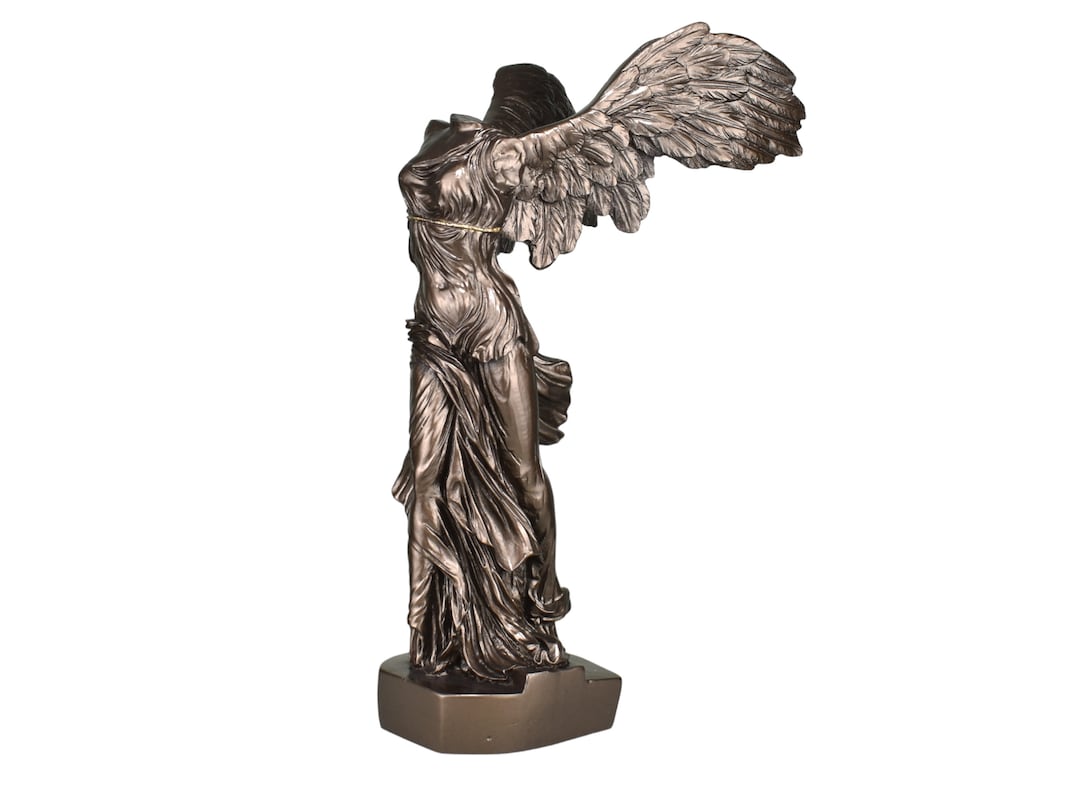 Winged Nike Victory of Samothrace Goddess Cast Marble Greek Statue ...