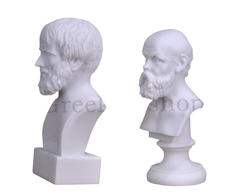 SOCRATES & ARISTOTLE Greek Philosopher Bust Head Set Statue - Etsy
