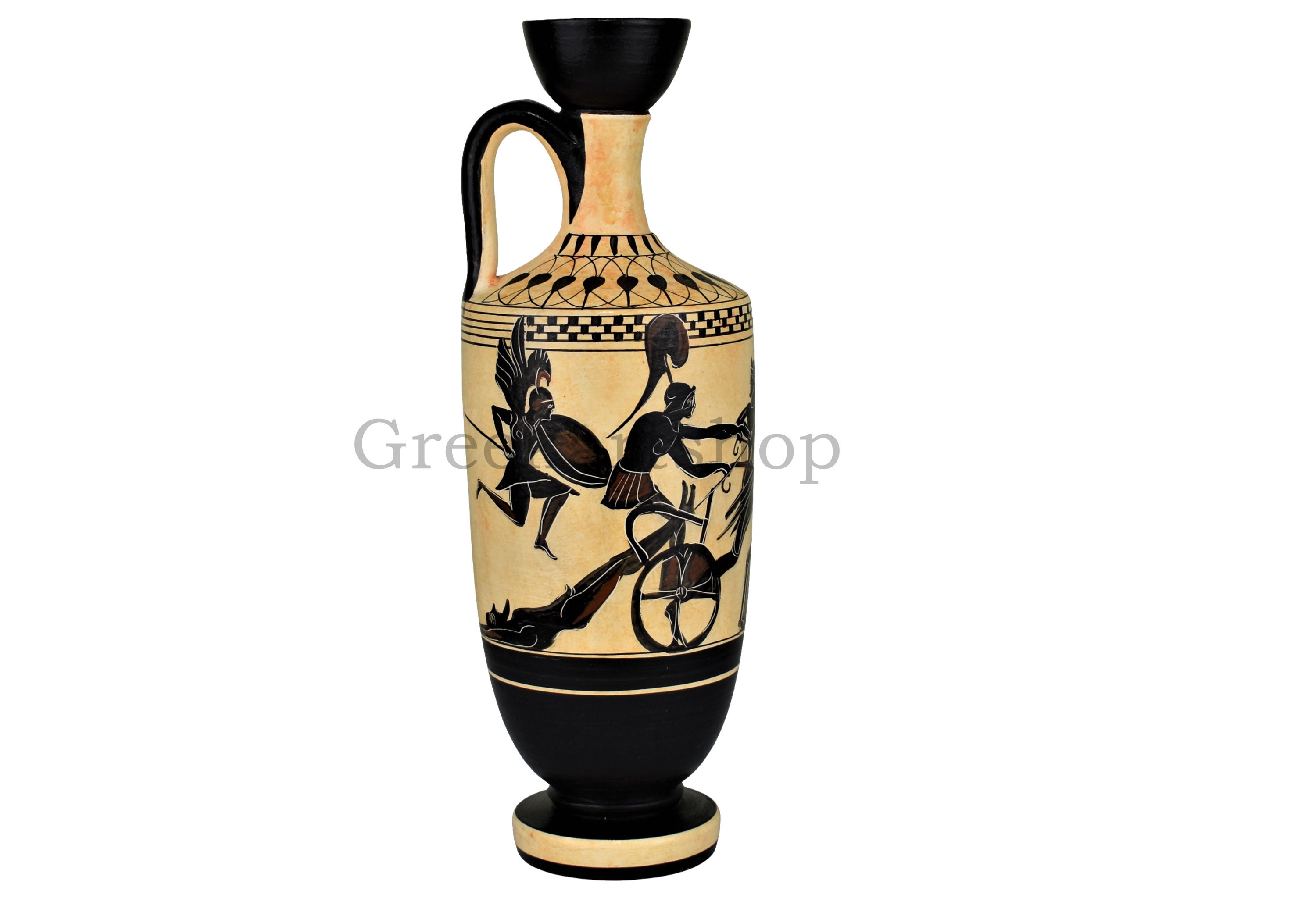 Achilles Dragging the Body of Hector Ancient Greek Ceramic Vase ...