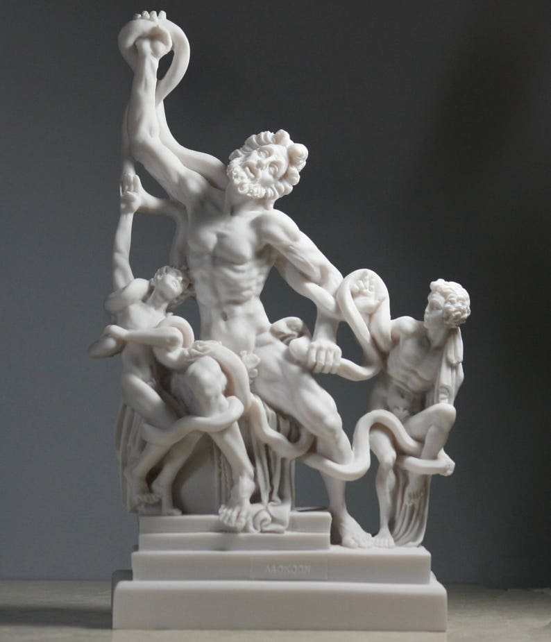 Laocoön and His Sons Group Serpents Museum Cast Marble Statue | Etsy