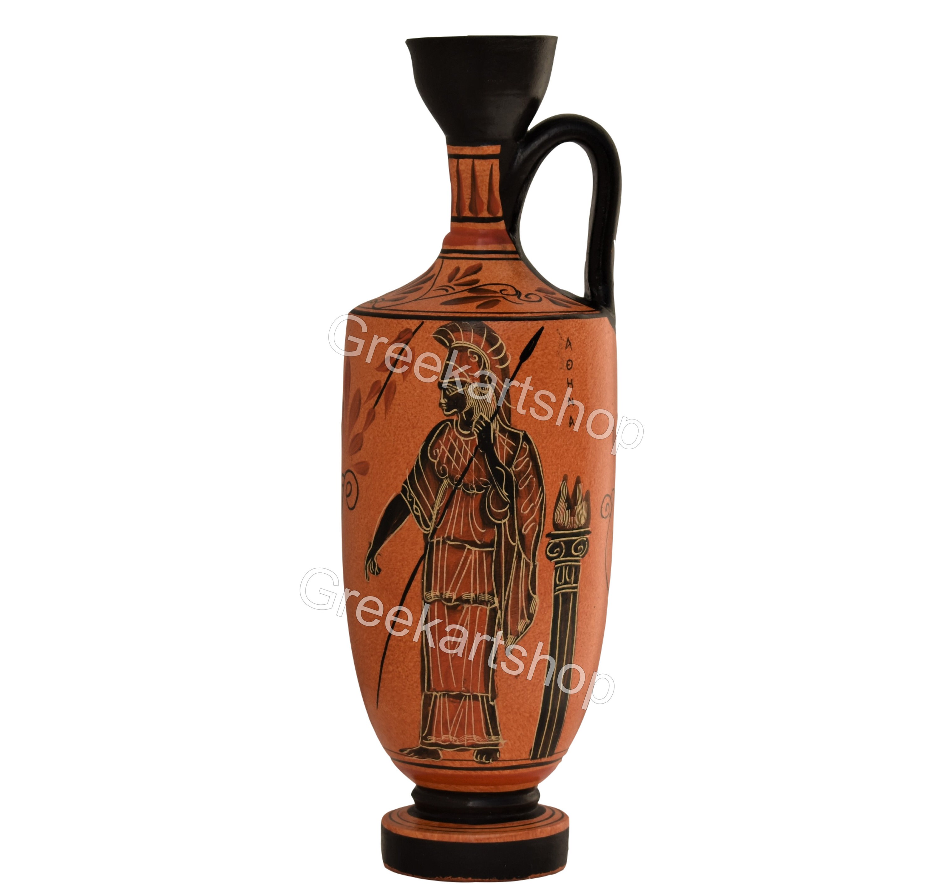 Ancient Greek Ceramic Vase Pot Vessel Lekythos Goddess Athena | Etsy