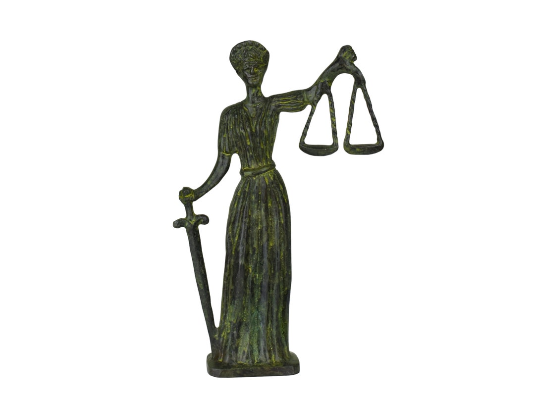 Themis Greek Roman Blind Justice Law Goddess Statue Sculpture Real ...