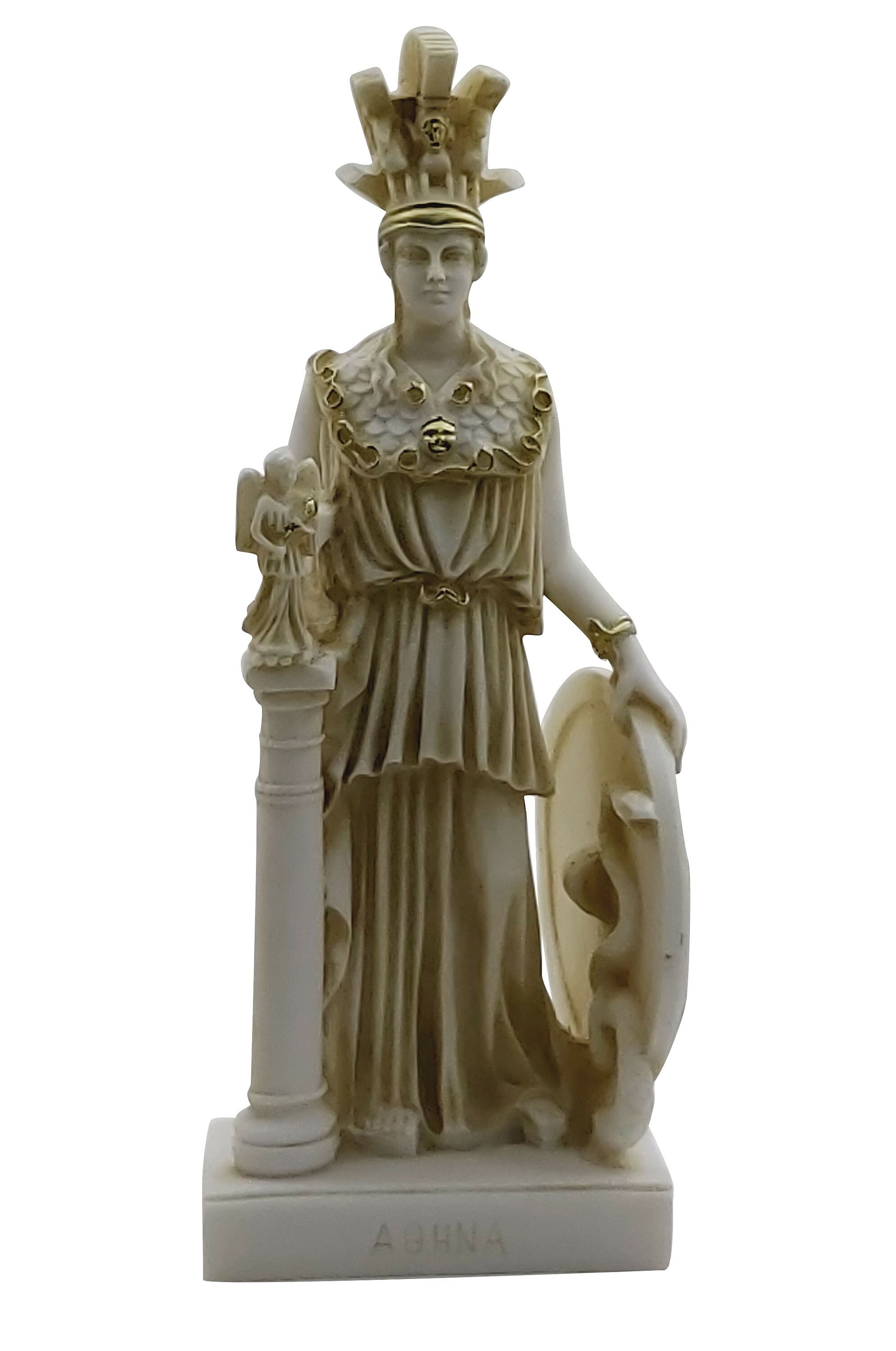 Athena Minerva Greek Goddess Cast Marble Museum Copy Statue - Etsy