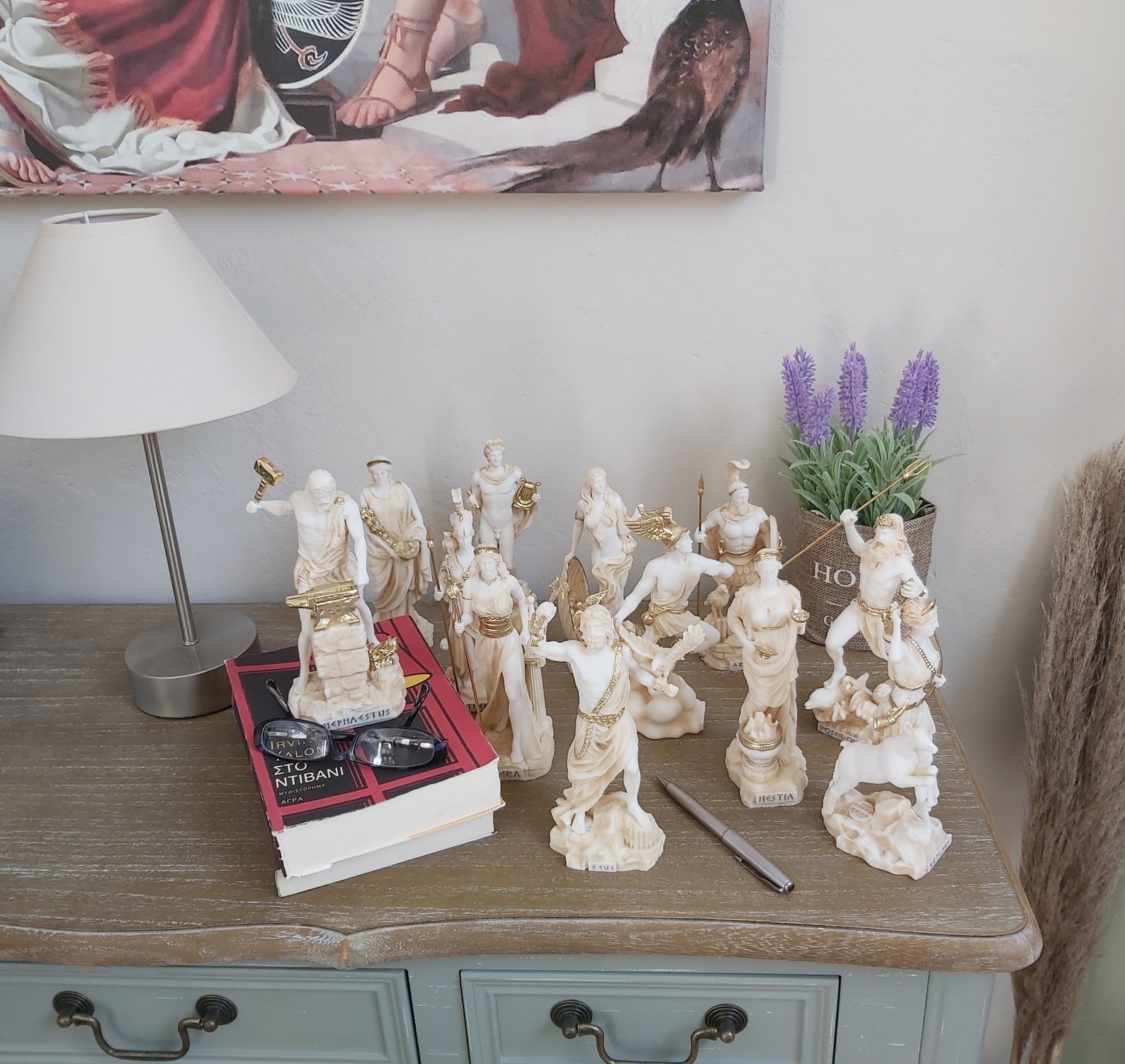 12 Twelve Greek Olympian Gods SET Pantheon Sculpture Statue Figure 6.7 ...