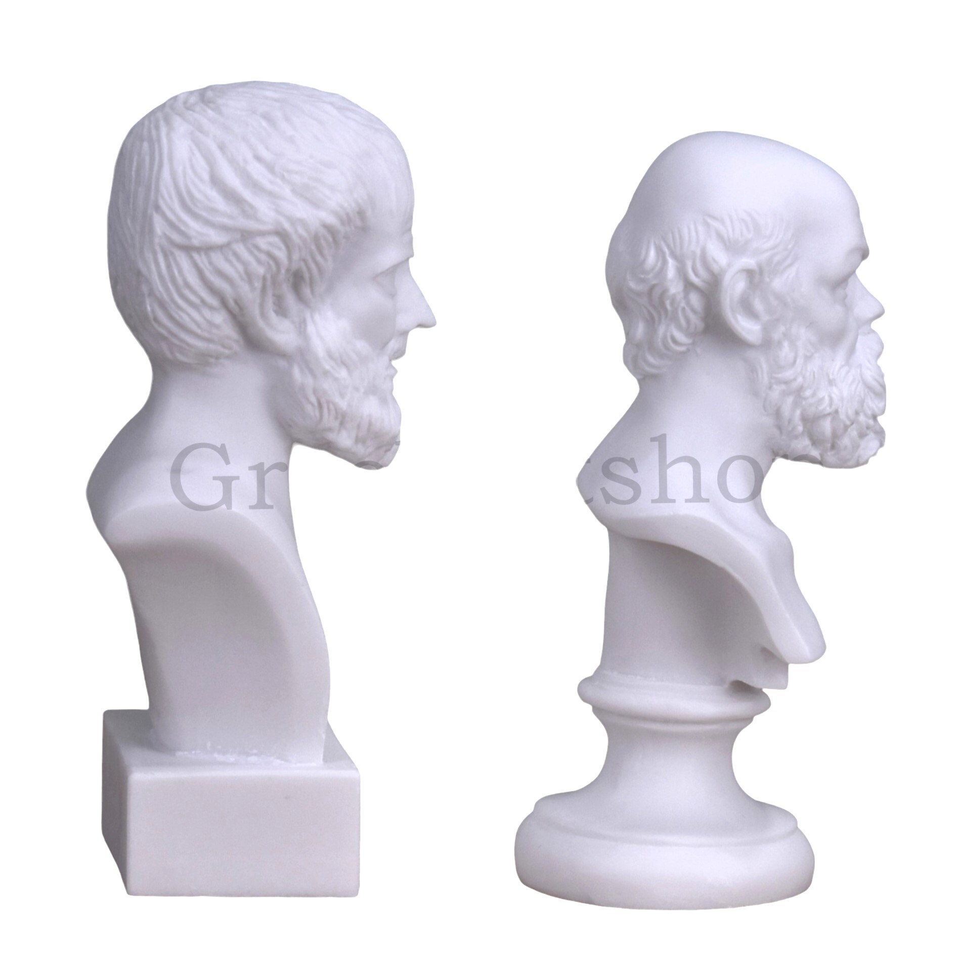 SOCRATES & ARISTOTLE Greek Philosopher Bust Head Set Statue - Etsy