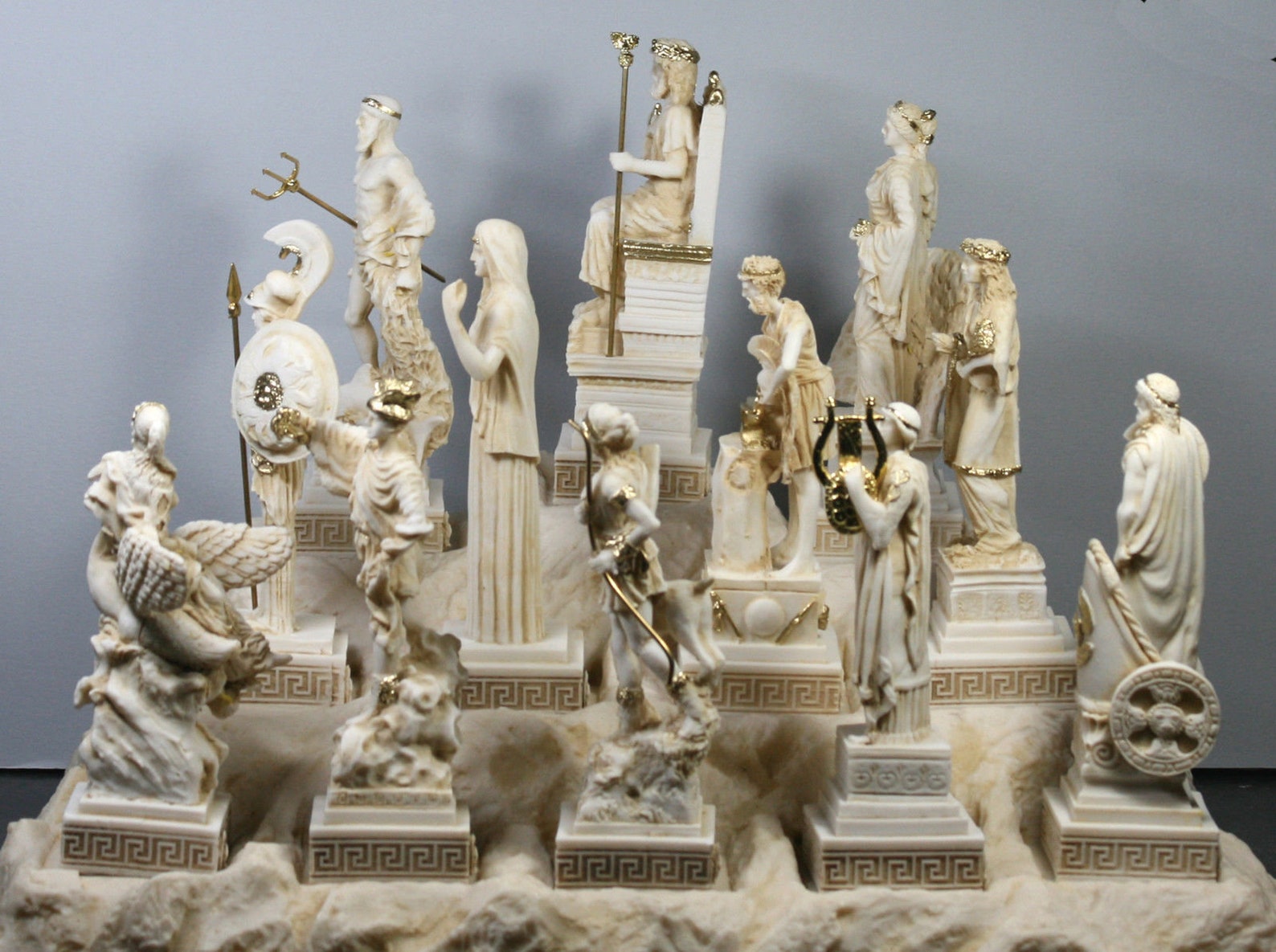 SET 12 Zwölf griechische Olympische Götter Statue Skulptur | Etsy