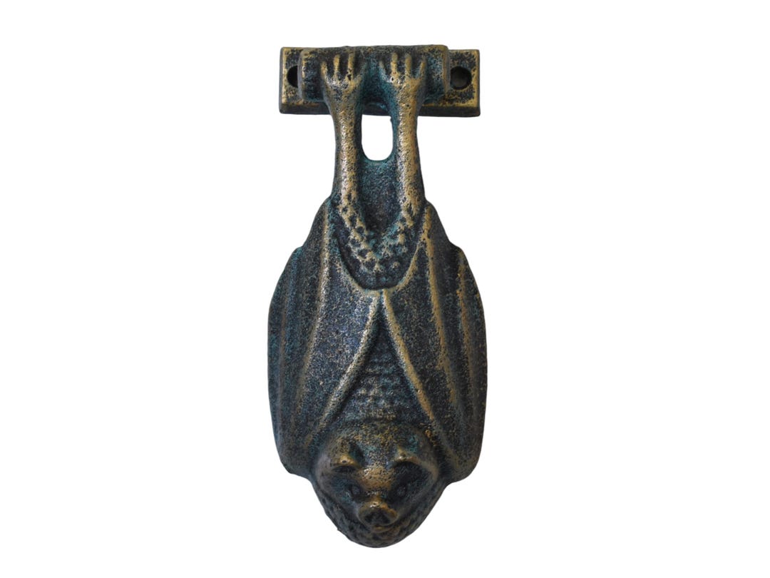 Bat Door Knocker Cast Iron Metal Art Sculpture - Etsy
