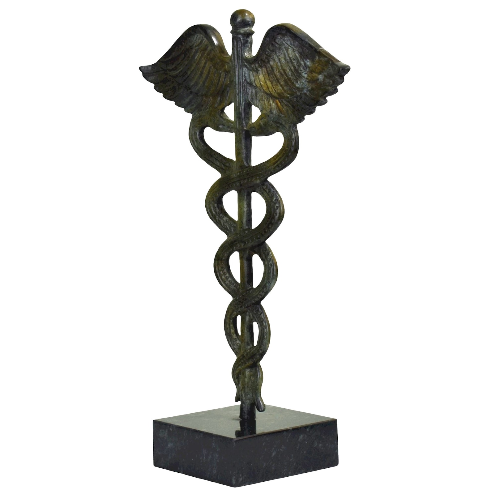 Caduceus Symbol of God Hermes Mercury Real Bronze Metal Art | Etsy