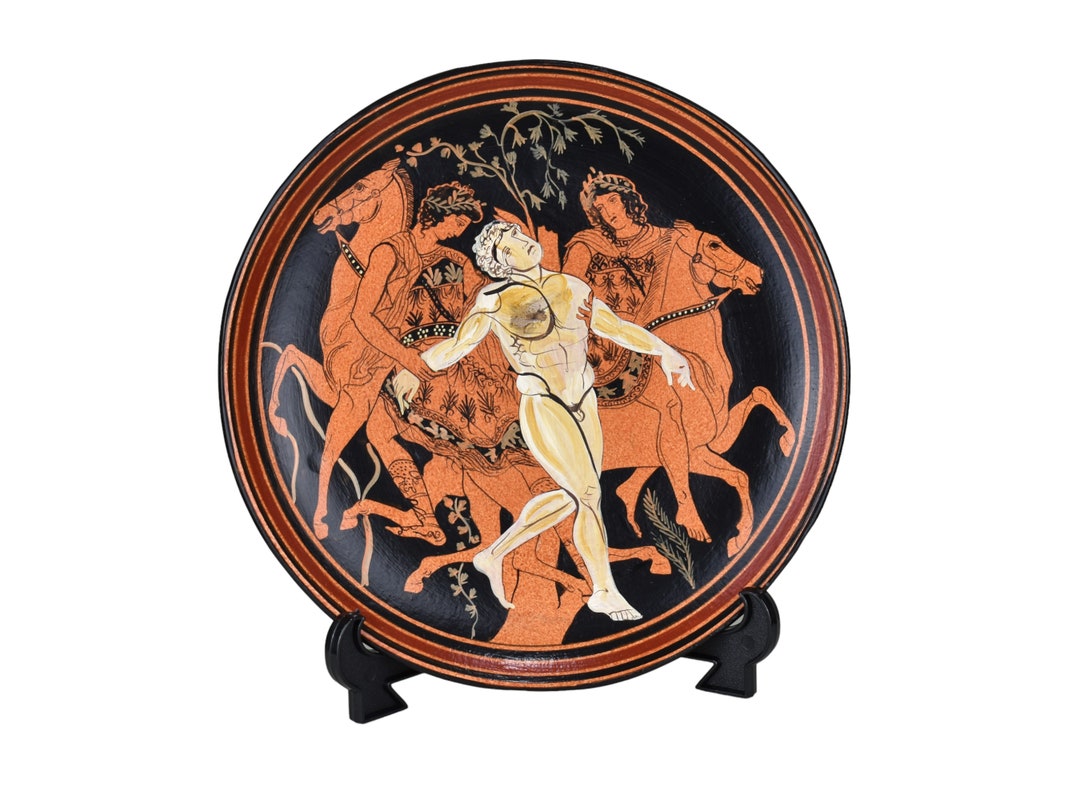 The Death of Talos Painting Ancient Greece Ceramic Plate Greek Pottery ...