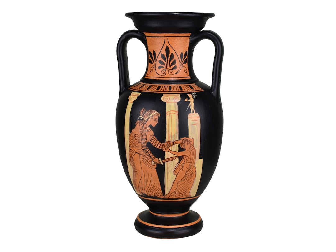 Medea Killing One of Her Sons Ceramic Vase Pot Pottery Greek Handmade ...
