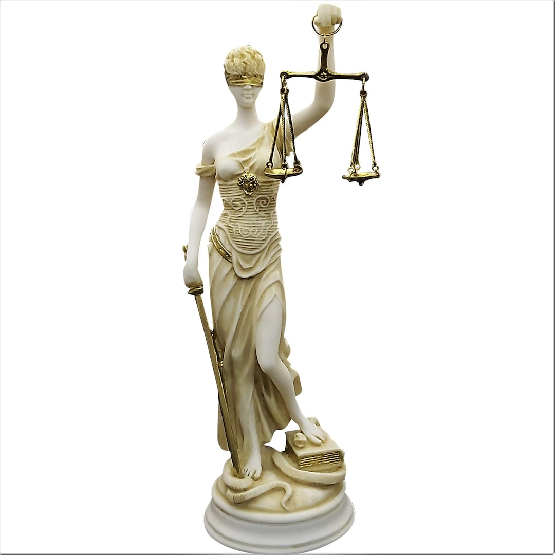 Themis Greek Roman Blind Justice Law Goddess Statue Sculpture 13.8 in ...