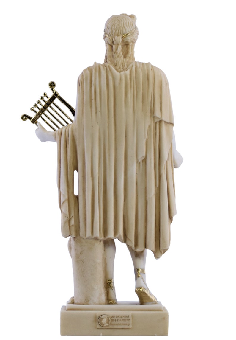 Apollo Statue With Lyre 15in - Greek God of Light & Music - Phoebus ...