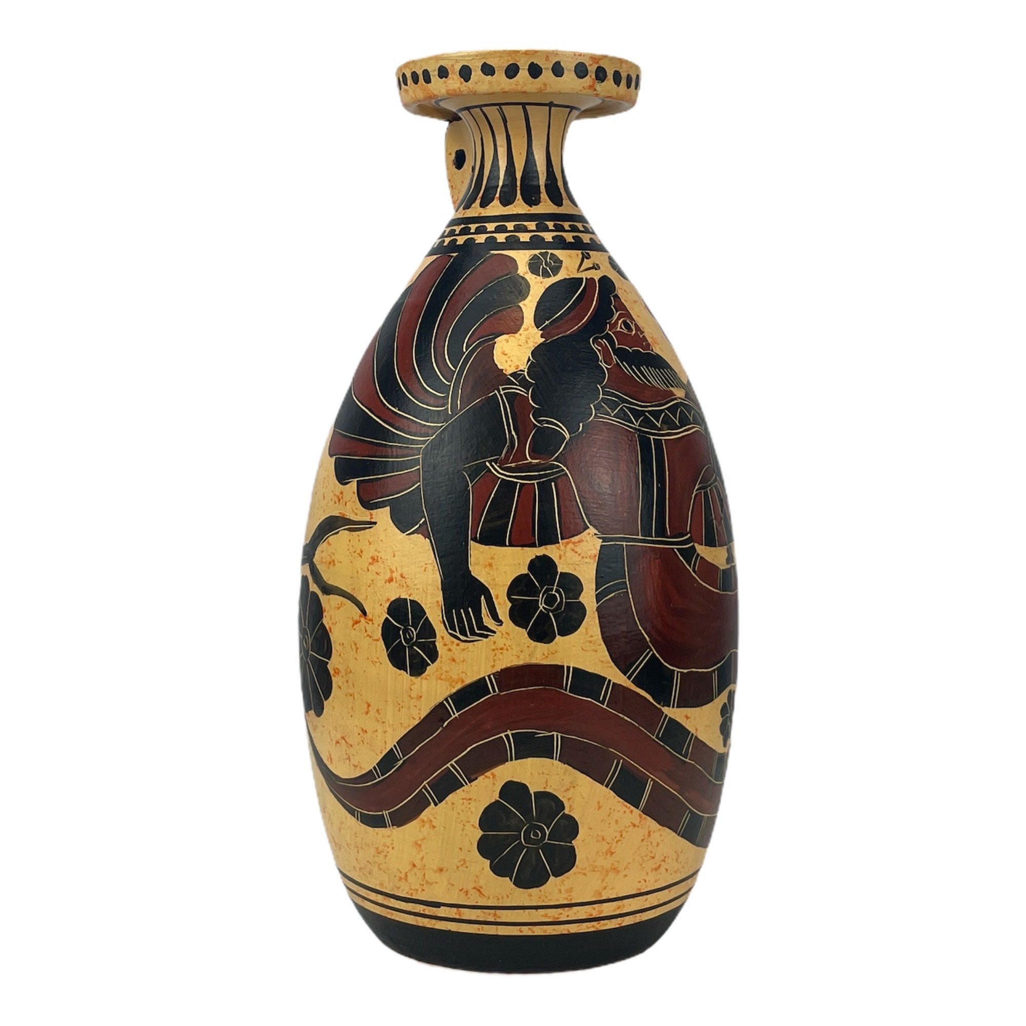 Serpent Giant Typhon Alabastron Ancient Greek Ceramic Vase - Etsy