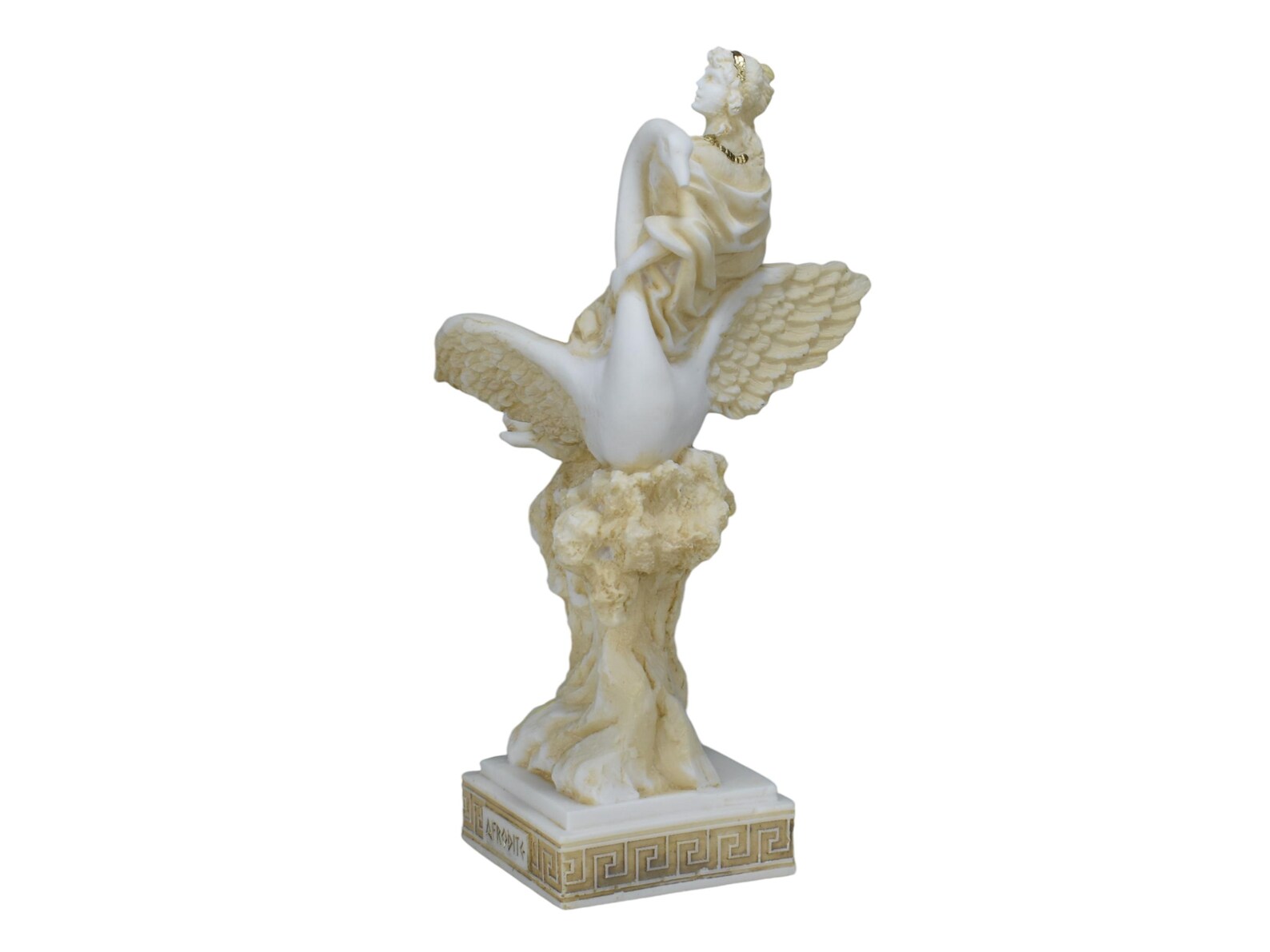 Aphrodite & Swan Greek Goddess Venus Statue Sculpture Handmade in ...