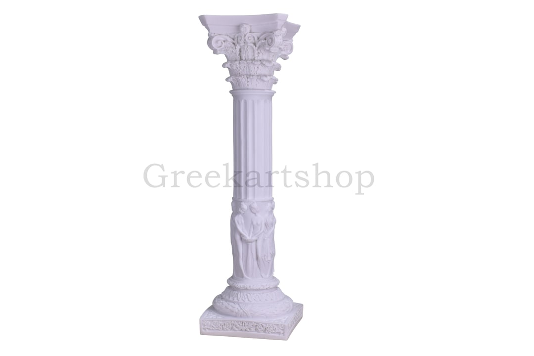 Handmade Cast Marble Muses Column – Greek Corinthian Pillar Statue - Etsy