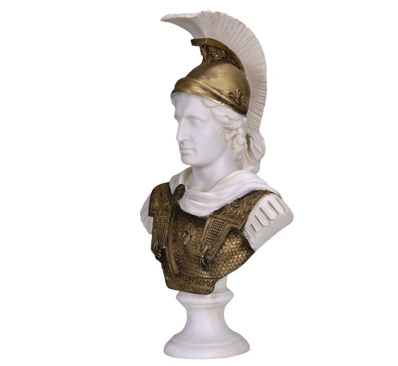 ALEXANDER the GREAT King With Helmet and Armor Head Bust Greek - Etsy
