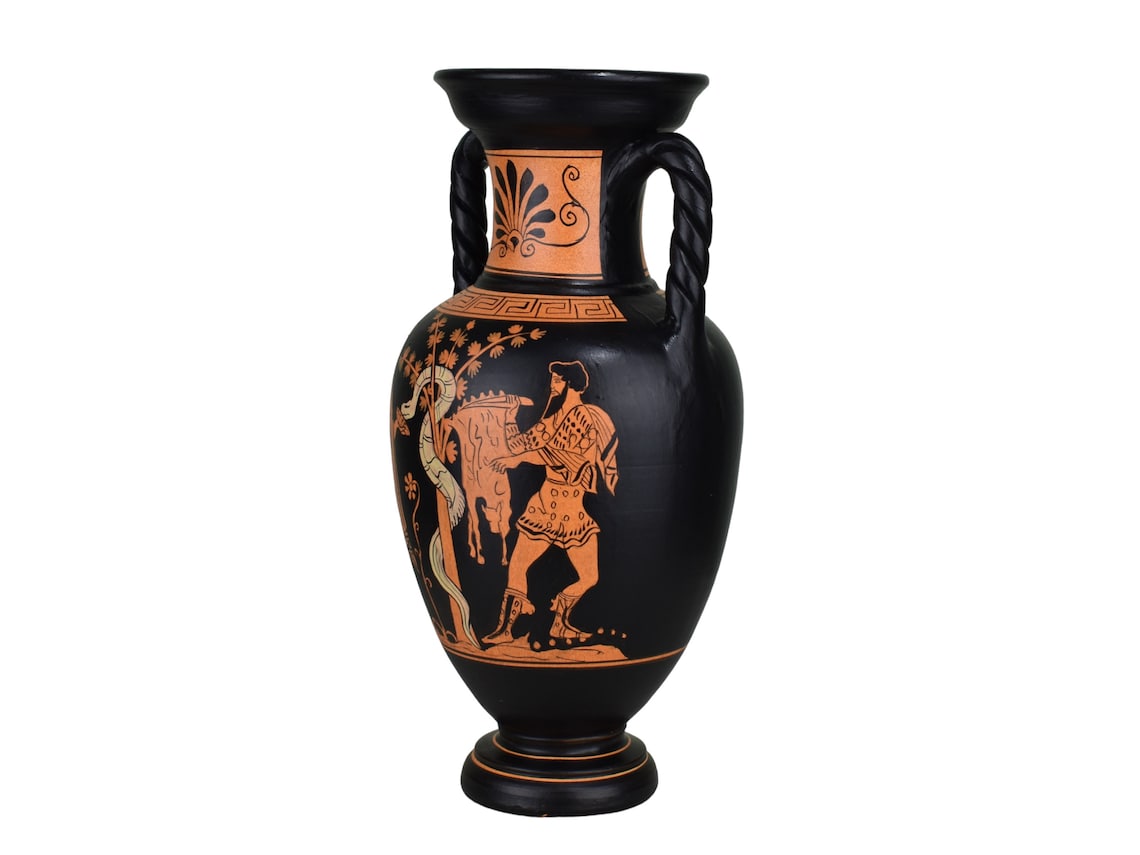 Jason Medea and the Golden Fleece Ceramic Vase Pot Pottery Greek ...