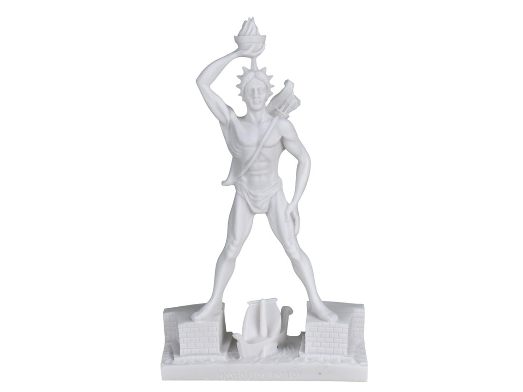 Greek Sun God Helios Colossus of Rhodes Seven Wonders Cast Marble ...