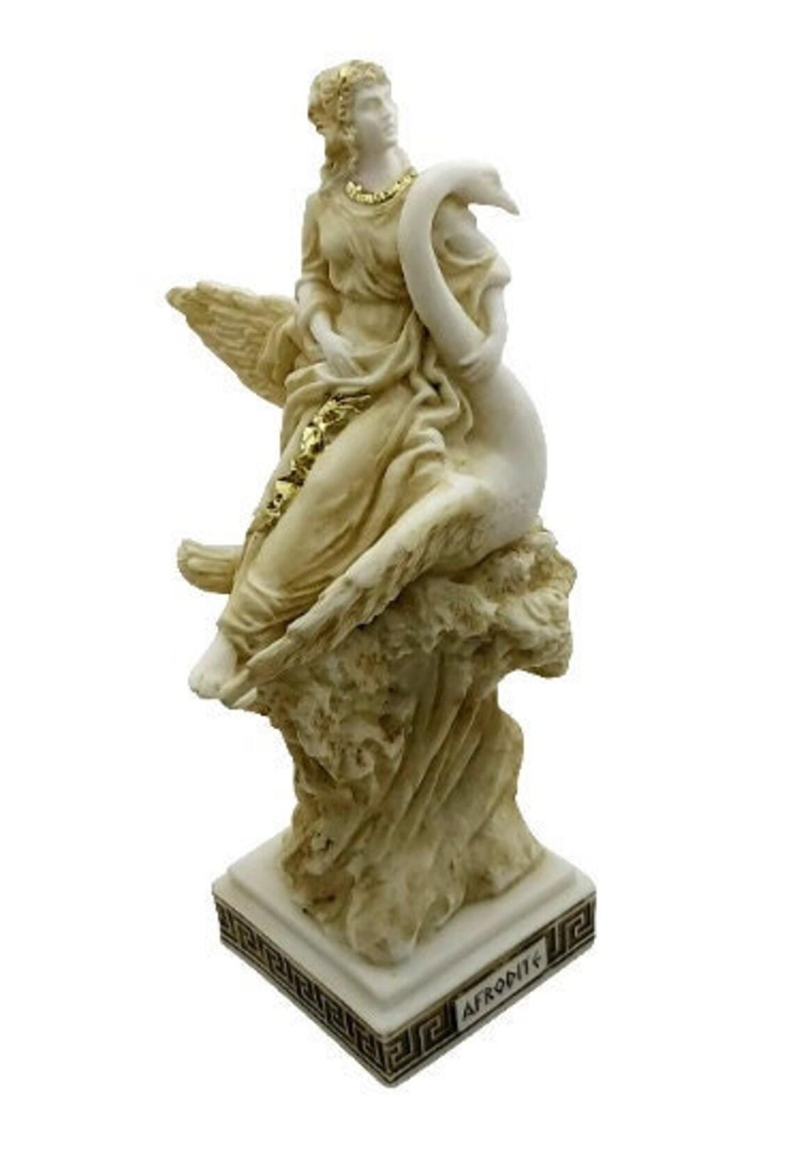 Aphrodite & Swan Greek Goddess Venus Statue Sculpture Handmade - Etsy