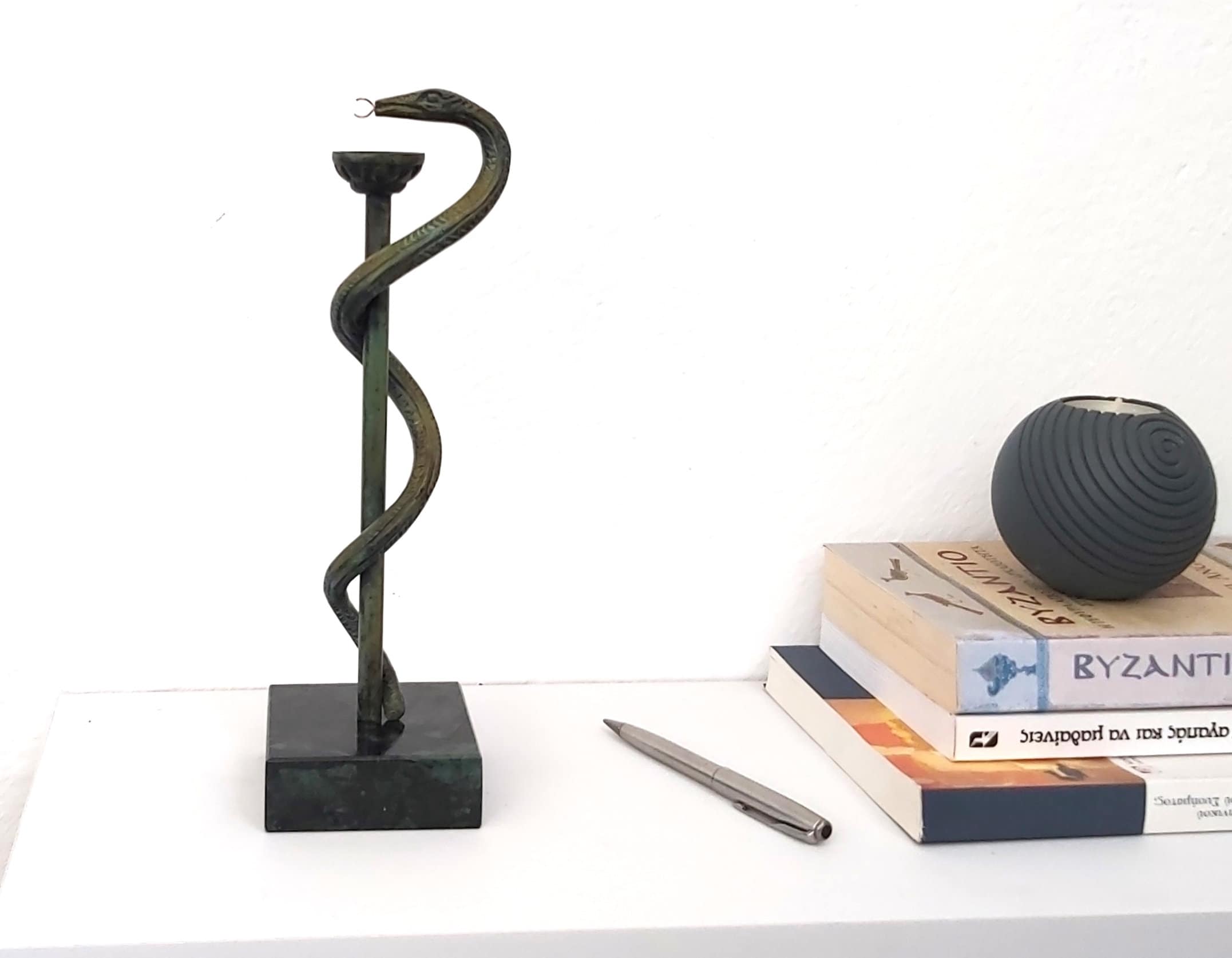 Rod of God Asclepius Symbol of Medicine Snake Real Bronze - Etsy