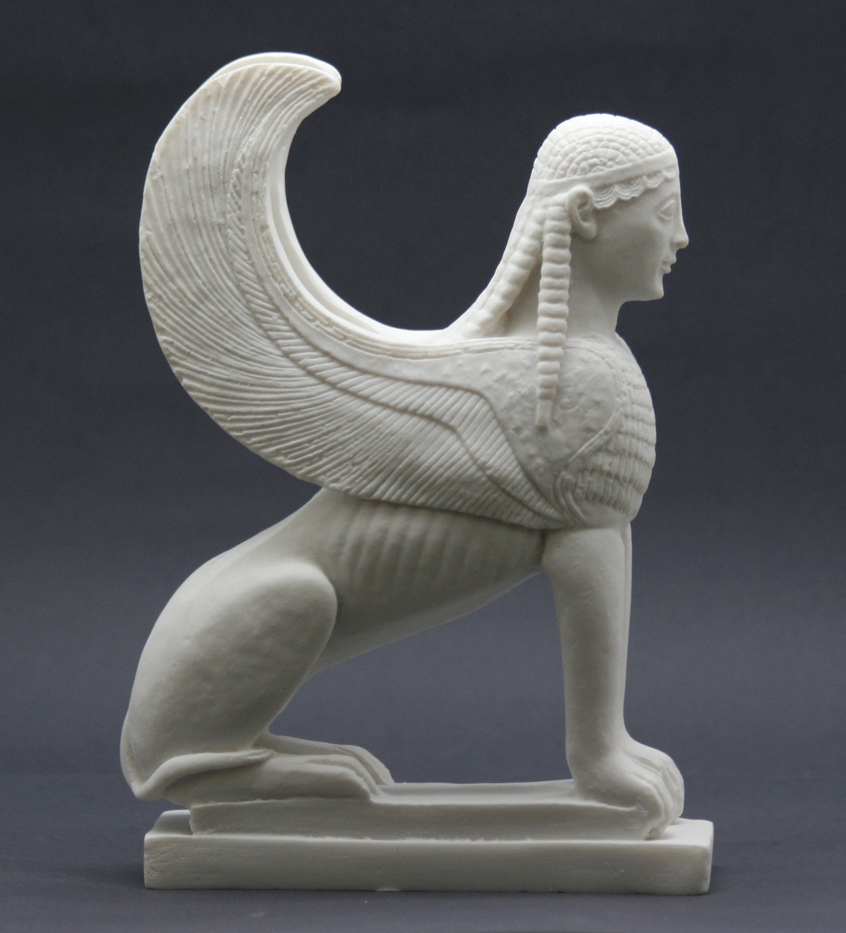 Greek SPHINX of Naxos Woman Lion Cast Marble Sculpture Statue - Etsy Sweden