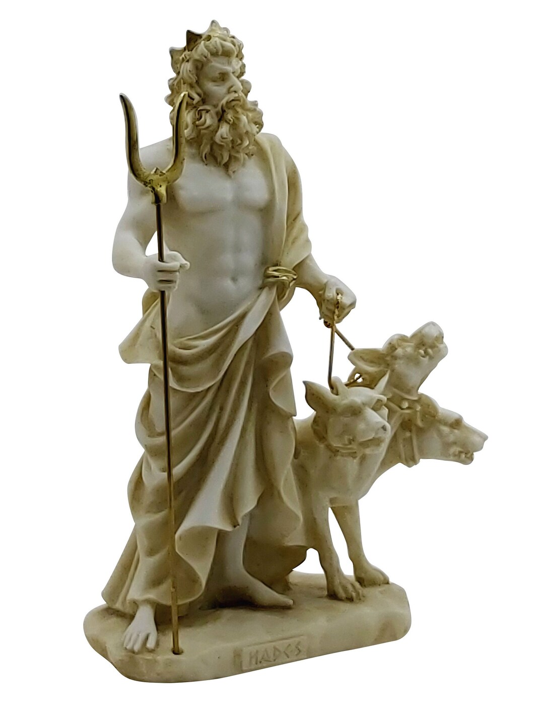 Hades Pluto God of Underworld & Cerberus Cast Marble Statue Sculpture 9 ...