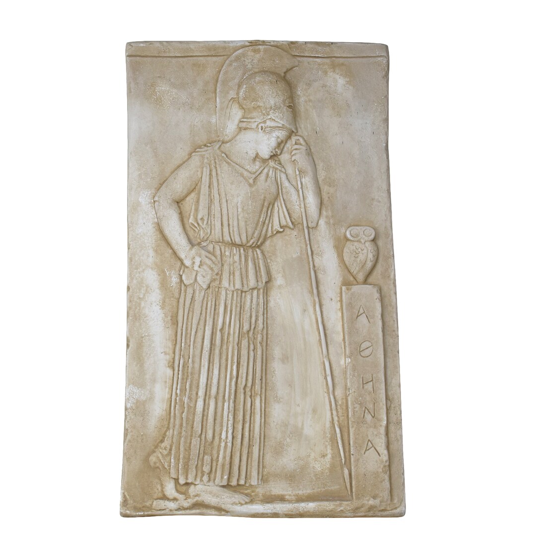 Mourning Athena Minerva Greek Goddess Plaque Relief Frieze Decor Museum ...
