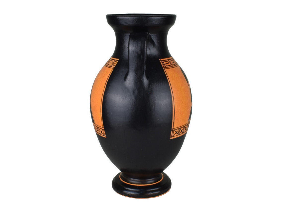 Amphora With Greek Spartan Helmet Lambda Symbol Vase Ancient Greek ...