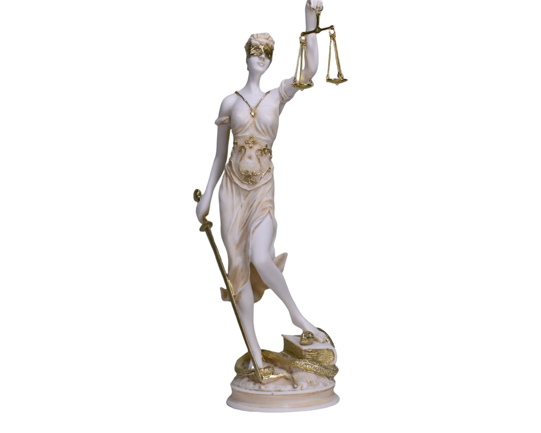 Themis Greek Roman Blind Justice Law Goddess Large Statue Sculpture 17. ...