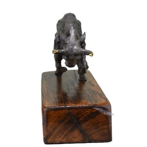 Wild Bull Taurus Real Bronze Statue Sculpture Metal Art Decor Symbol of ...