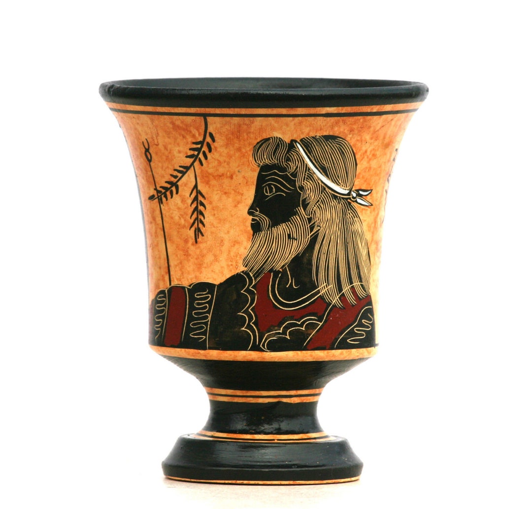 Pythagora’s Cup Greek Ceramic Pottery Cup of Justice Greek Roman God ...